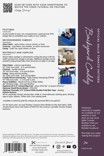 Sallie Tomato Backyard Caddy Pattern | Riley Blake Designs